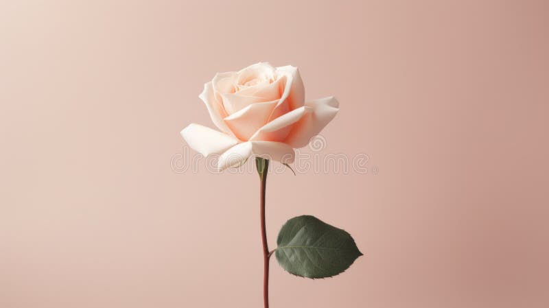 Soft Pale Pink Rose with Delicate Petals. AI Generated Stock ...