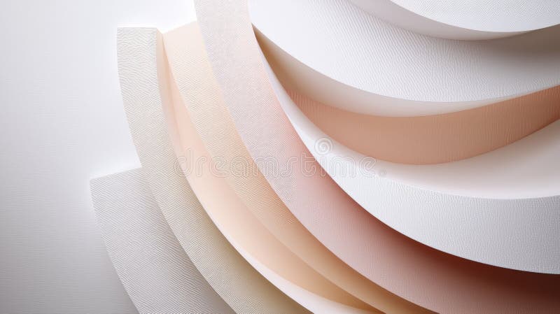 Soft Pastel Abstract Layered Curves with Elegant Textured Design. Stock ...