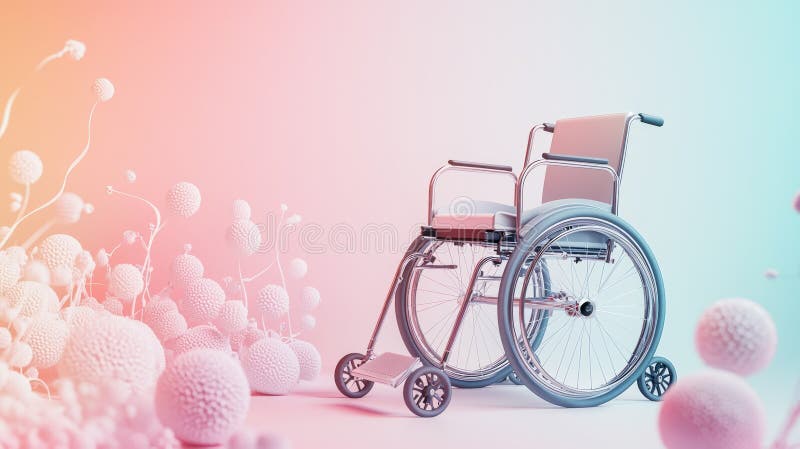 Soft Pastel Background with Wheelchair-accessible Symbols Stock Image ...