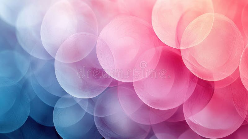 Soft Pastel Circles Blend in Dreamy Pattern of Pink and Blue Hues Stock ...