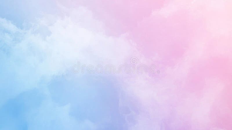 Soft Pastel Clouds in a Gradient Sky Stock Illustration - Illustration ...