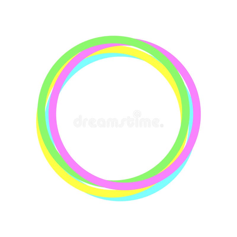 Round Soft Pastel Color Design Elements Set. Funny Circle Copy Space ...