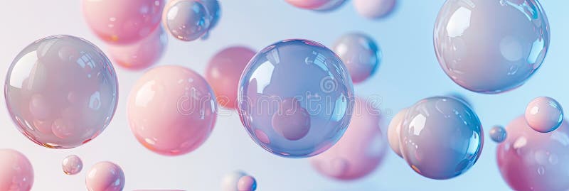Soft, Pastel-colored Bubbles of Various Sizes, Creating a Playful and ...