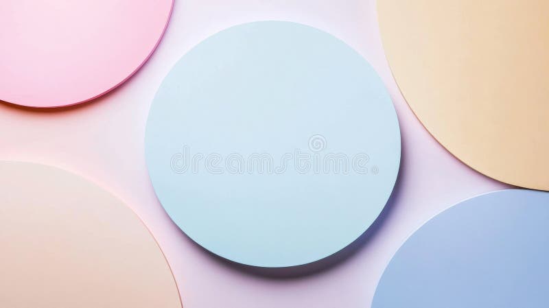 Soft Pastel-colored Circles are Arranged on a Serene Background ...