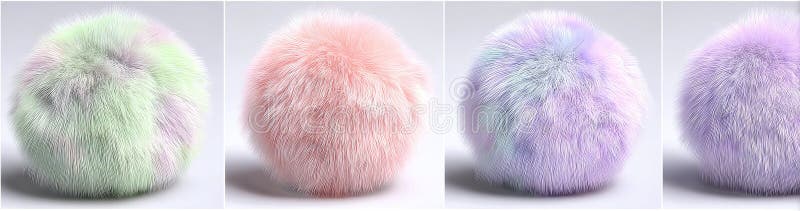 Pastel Fluffy Spheres stock illustration. Illustration of textile ...