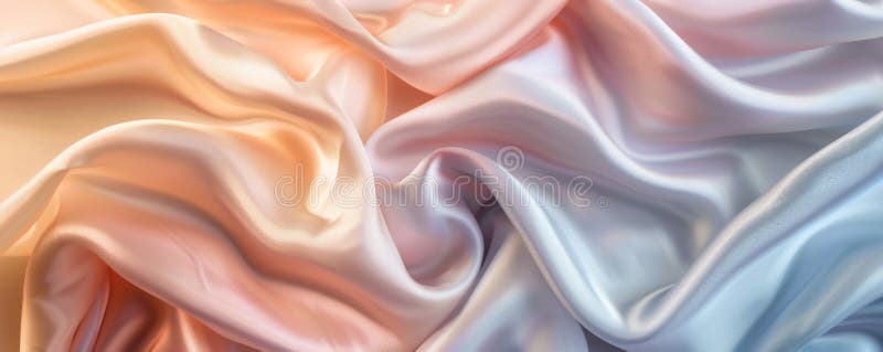 Soft Pastel Colored Silk Fabric with Gentle Folds Stock Photo - Image ...