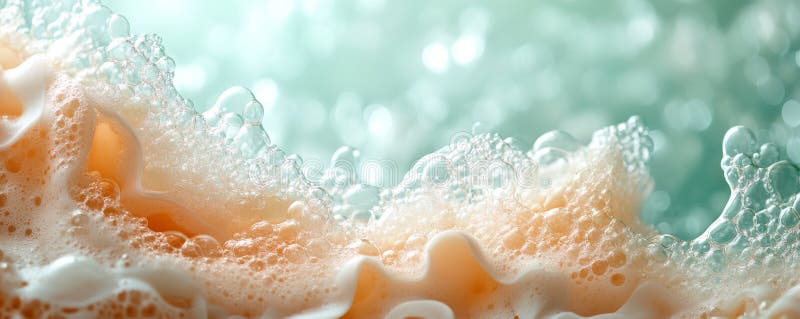 Soft Pastel Colored Soap Suds Creating Abstract Shapes Stock ...