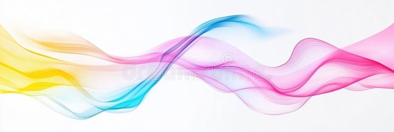 Colorful Abstract Lines Flowing Smoothly Across a Light Background ...