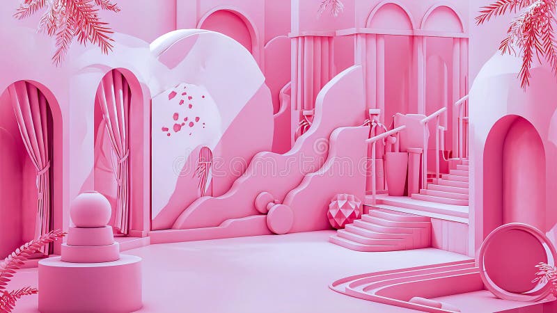 Soft Pastel Colors with Elements Depicting Cultural Objects Stock ...