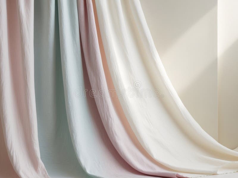 Soft Pastel Fabric Drapes Create a Calming Atmosphere for Desktop ...