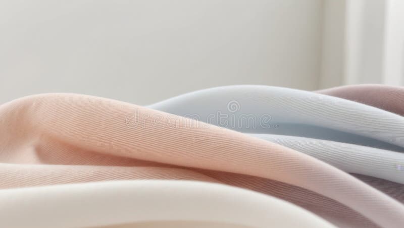 Soft Pastel Fabric Waves in Gentle Flowing Colors. Stock Photo - Image ...