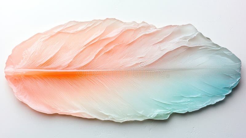 Soft Pastel Feather with Gradient Colors Stock Illustration ...