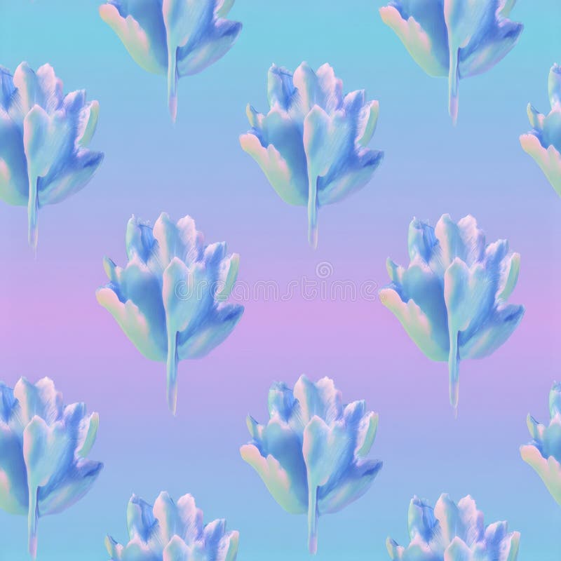 Soft Pastel Floral Pattern on Gradient Background for Trendy Design ...
