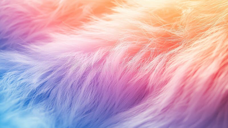 Soft Pastel Fluffy Fabric with Gradient Colors Stock Illustration ...