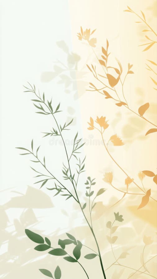 Soft Pastel Gradient Background with Floral Shadows and Light ...