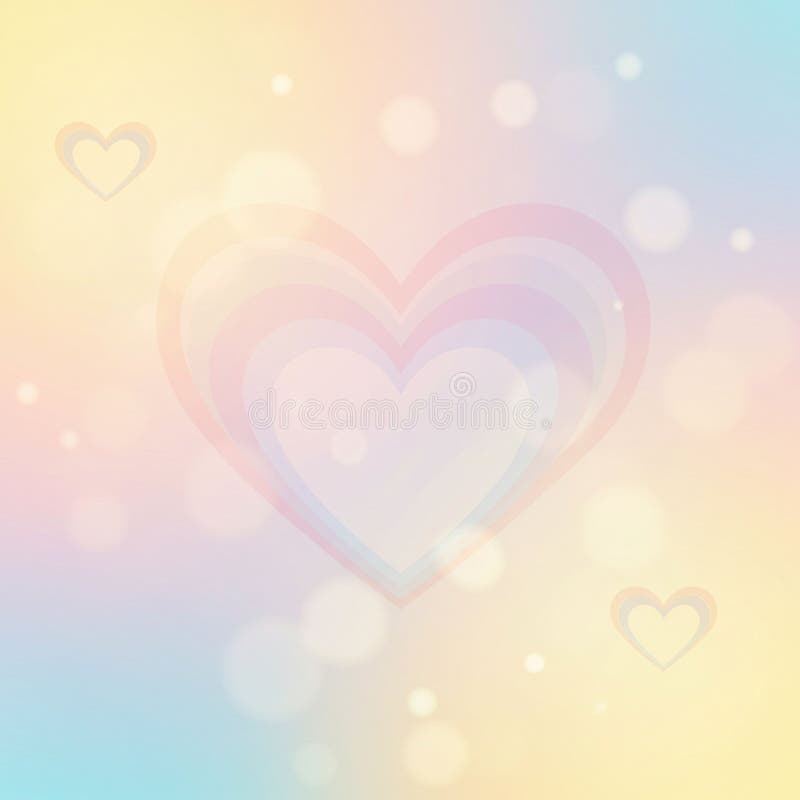 Soft Pastel Gradient Background with a Large, Translucent Heart Shape ...