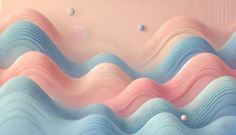 Soft Pastel Gradient, Calm Waves, Minimal Shapes, Relaxing Aesthetic ...