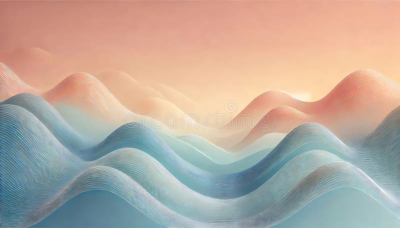 Soft Pastel Gradient, Calm Waves, Minimal Shapes, Relaxing Aesthetic ...