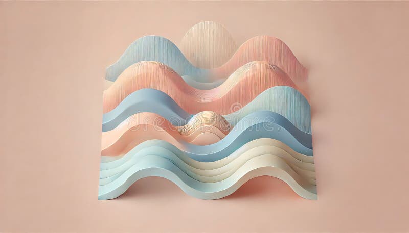 Soft Pastel Gradient, Calm Waves, Minimal Shapes, Relaxing Aesthetic ...