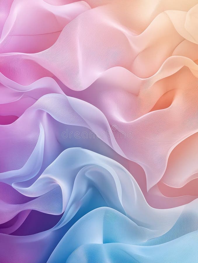 Soft Pastel Gradient Flowing Clouds Background Stock Illustration ...