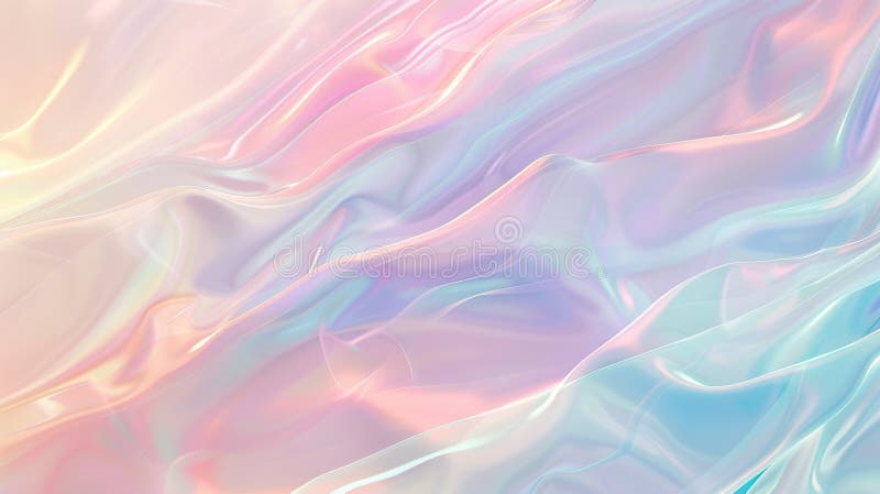 Soft Pastel Gradient Hologram with Gentle Wave Patterns, Creating a ...