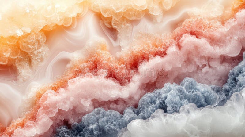 Soft Pastel Layers of Agate in a Natural Formation with Intricate ...