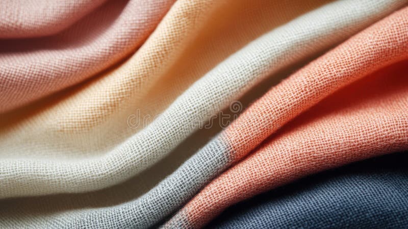 Soft Pastel Linen Fabric Folds in Smooth Gradients of Color, AI ...
