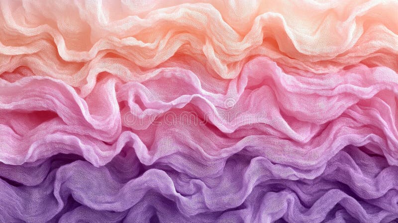Soft Pastel Ombre Fabric Texture with Draped Ruffles Stock Illustration ...