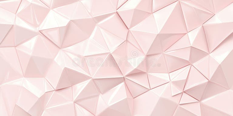 Soft Pastel Pink Background with a Futuristic Triangular Block Structure. the 3D Tile Pattern on ...