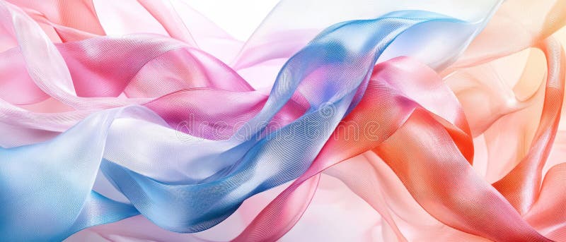 Soft Pastel Ribbons Flowing Gracefully, Symbolizing Unity and Support ...