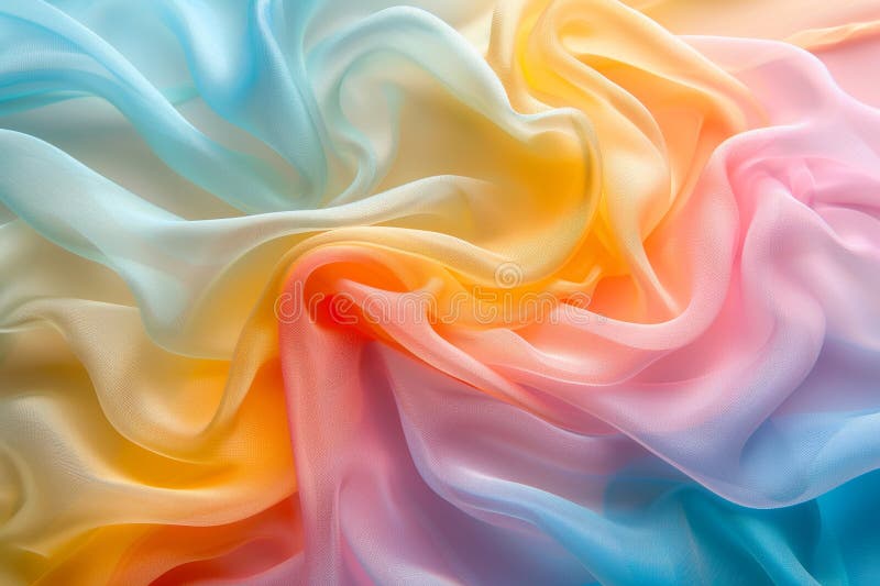 Soft Pastel Silk Waves Abstract Background with Serene Flow and Ample ...