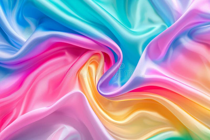 Soft Pastel Silk Waves Calming Abstract Background with Copy Space for ...