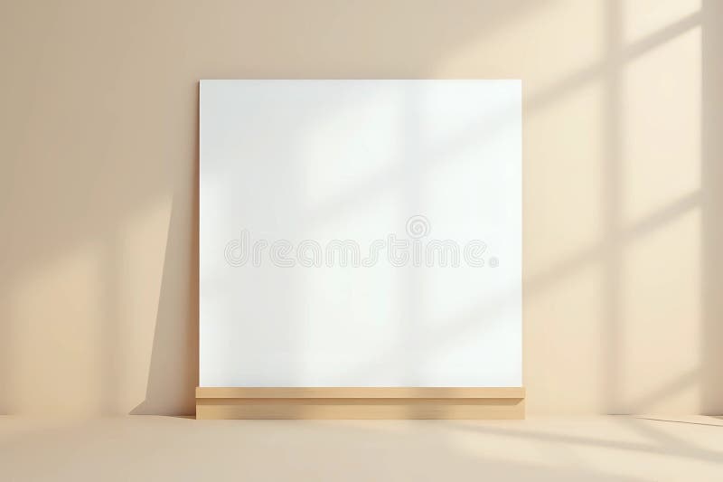 A Soft, Pastel-toned Photo of a Blank Menu Board on a Pastel Beige Wall ...