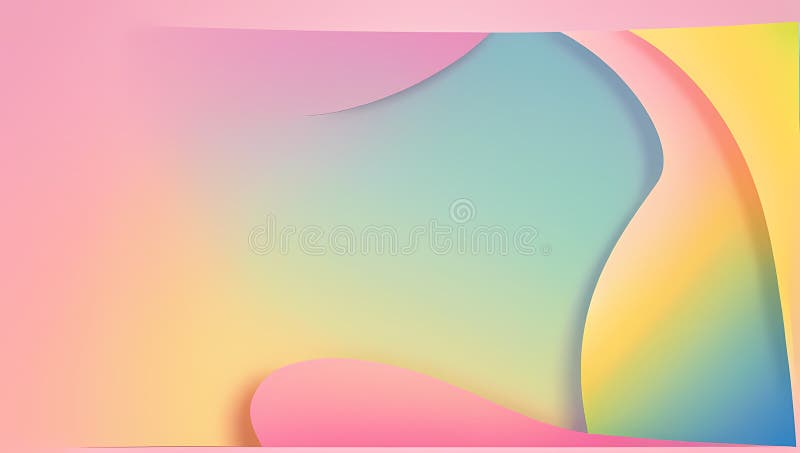 Soft Pastel Tones in Abstract PowerPoint Background Stock Illustration ...