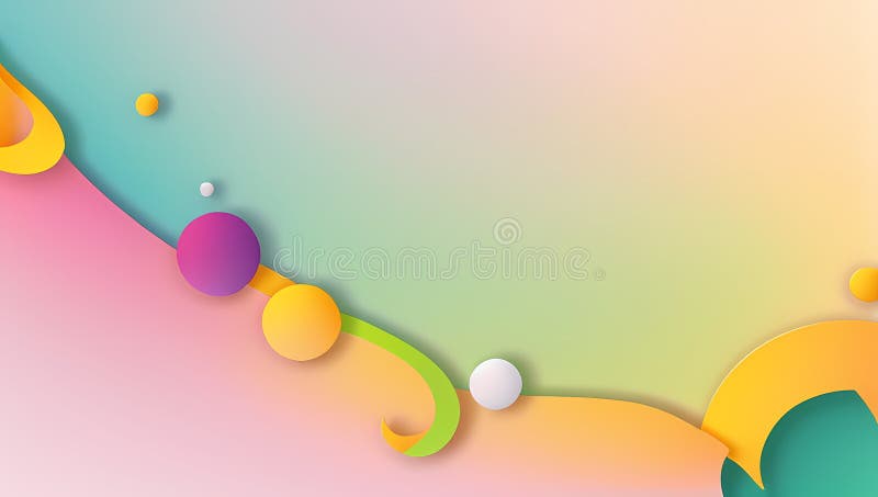 Soft Pastel Tones in Abstract PowerPoint Background Stock Illustration ...