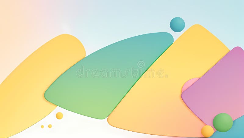 Soft Pastel Tones in Abstract PowerPoint Background Stock Illustration ...