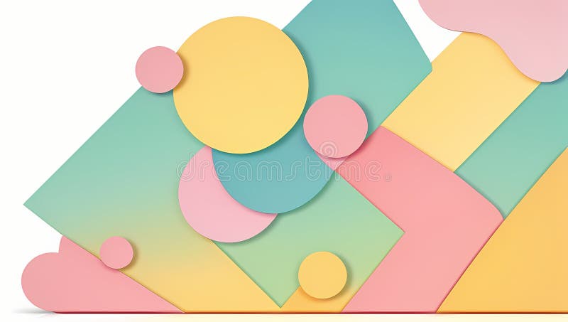 Soft Pastel Tones in Abstract PowerPoint Background Stock Illustration ...