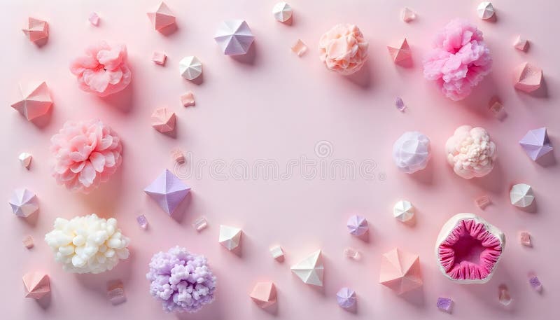 Soft Pastel Tones Create a Visually Appealing Arrangement Featuring ...