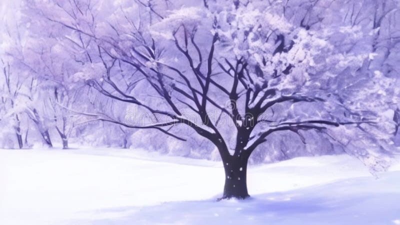 Soft Pastel Tree Background in Winter Snow, Motion Stock Video - Video ...