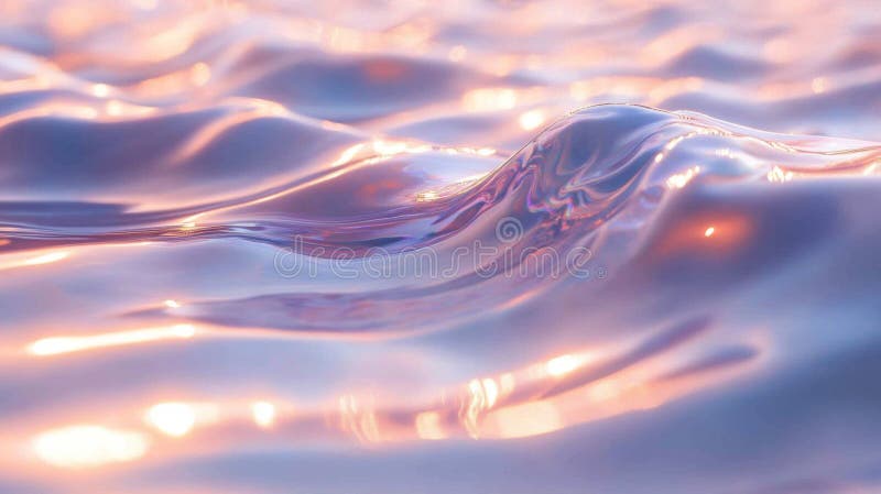 Soft Pastel Water Reflections at Sunset Stock Illustration ...