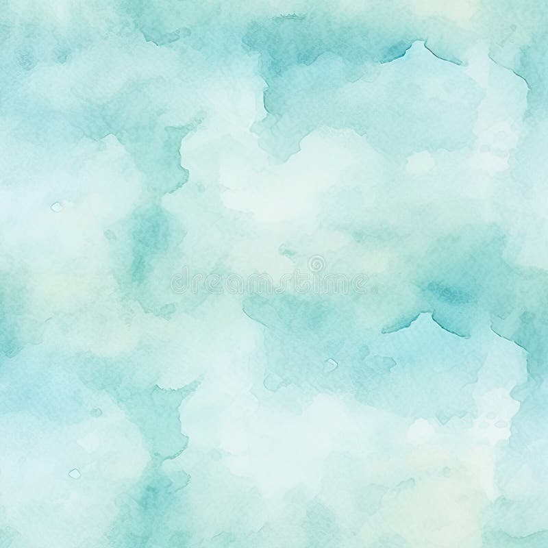 Soft Pastel Watercolor Wash Cyan Texture Stock Illustration ...