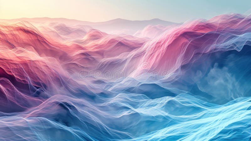 Soft Pastel Waves - AI Generated Stock Illustration - Illustration of ...