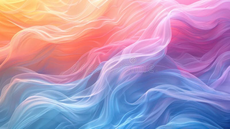Soft Pastel Waves: a Tranquil Background in Calming Colors Stock ...