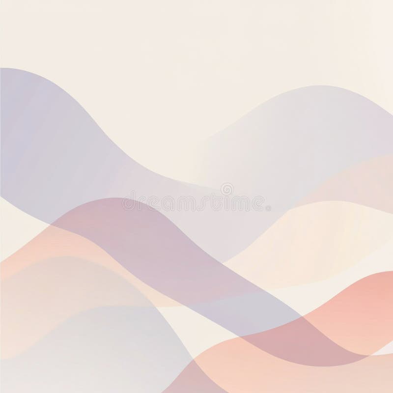 Soft Pastel Wavy Pattern Featuring Gentle Curves in Muted Tones on a ...