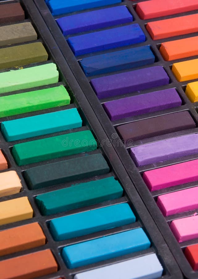 Soft pastels close up stock image. Image of drawing, vertical - 583215
