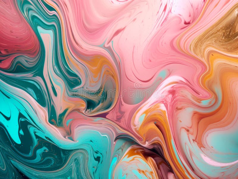 "Soft Pastels": Create a Fluid Art Image Using Soft Pastel Colors, Such ...