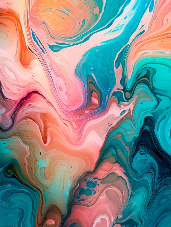 "Soft Pastels": Create a Fluid Art Image Using Soft Pastel Colors, Such ...