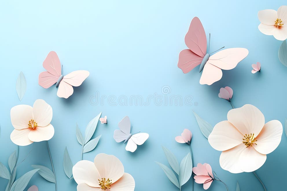 Soft Pastels in a Fresh Minimalist Spring Landscape Stock Image - Image ...