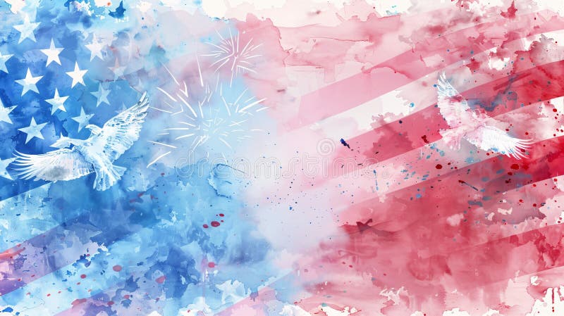Soft Patriotic Banner for Advertising Stock Photo - Image of america ...