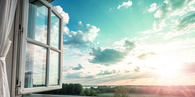 Sunshine Clouds Sky during Morning Background Stock Illustration ...